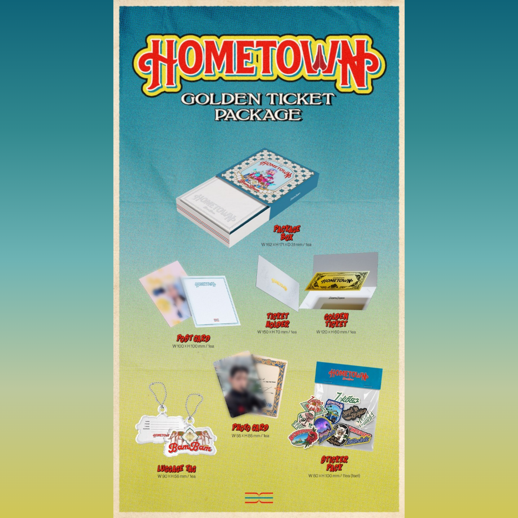 BAMBAM (GOT7) - EP Album - HOMETOWN - Golden Ticket Package Version – SarangHello LLC