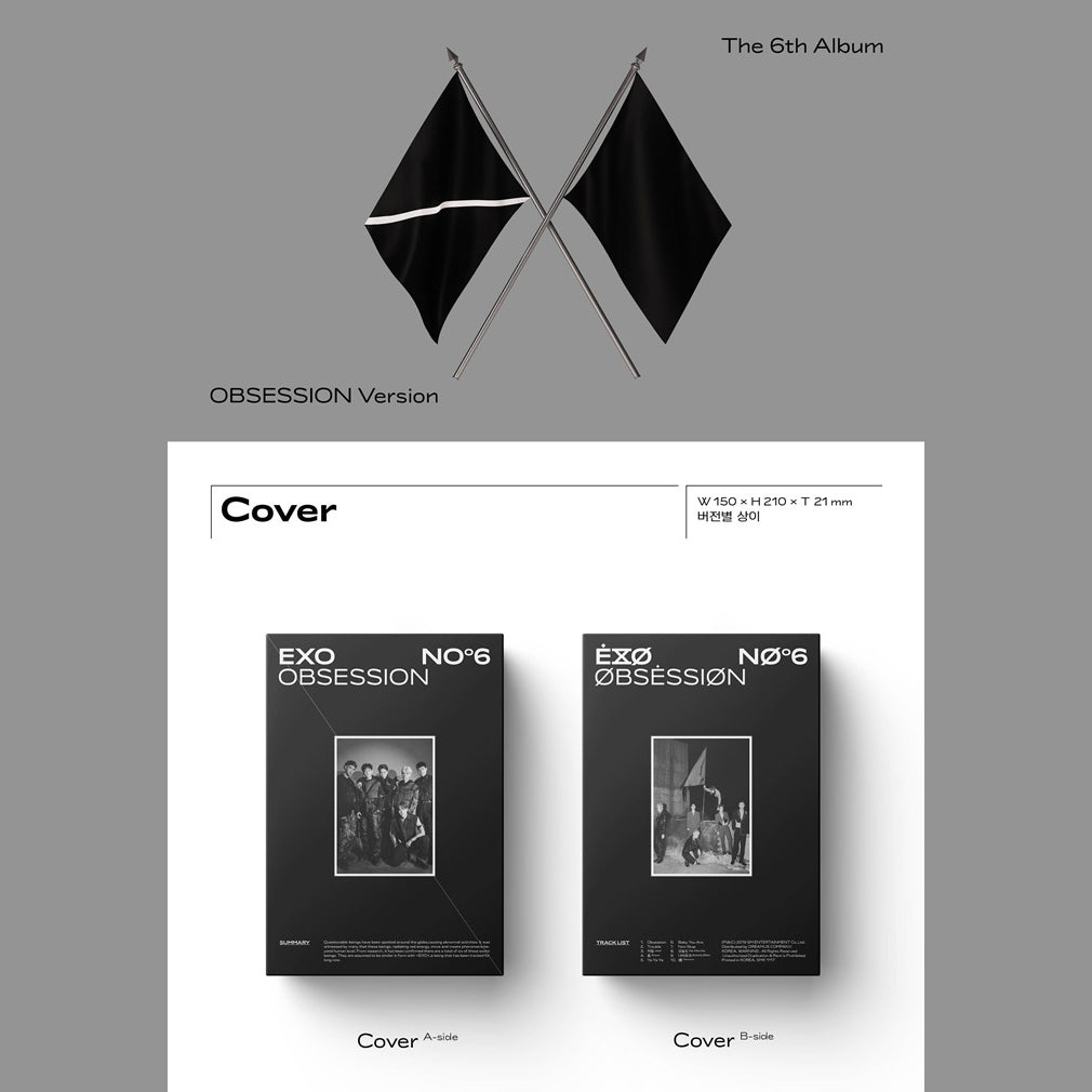 EXO - 6th Full Album - OBSESSION (Obsession Version) – SarangHello LLC